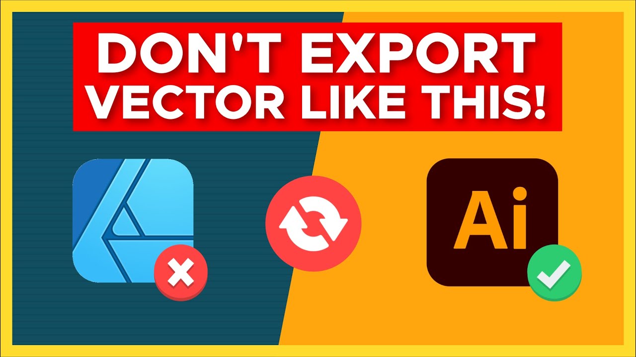 How to EXPORT any VECTOR! From Affinity to Illustrator!