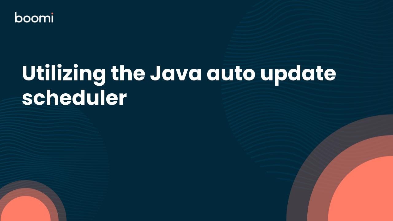 Utilizing the Java auto update scheduler