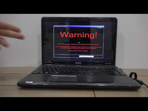 How to factory reset , restore your Toshiba laptop