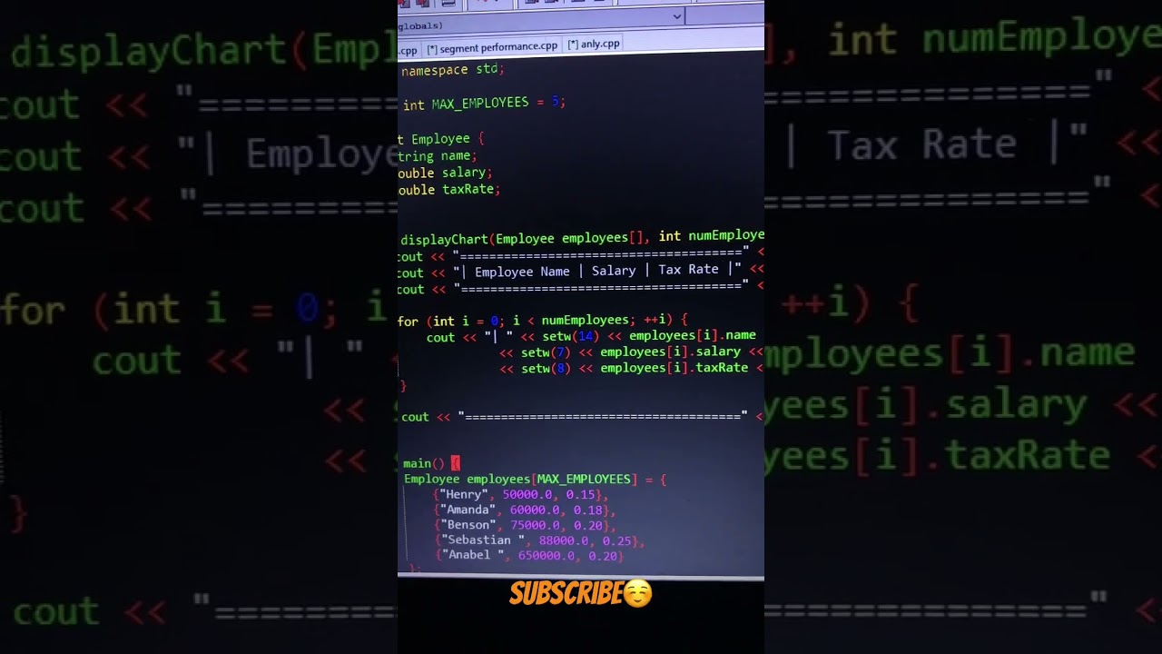 salaries IDE dev c++ #cpp
