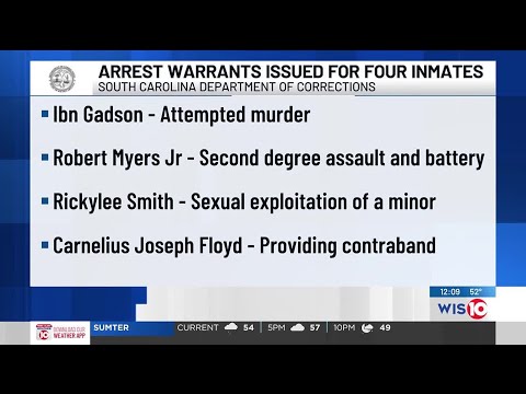 SCDC releases warrants on 4 inmates in separate cases