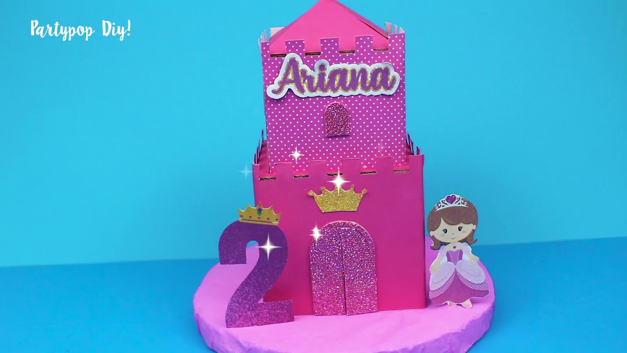 Castillo de Princesas para decorar 👸🏰 - Fiesta princesas - Con reciclaje |Partypop DIY🎉|