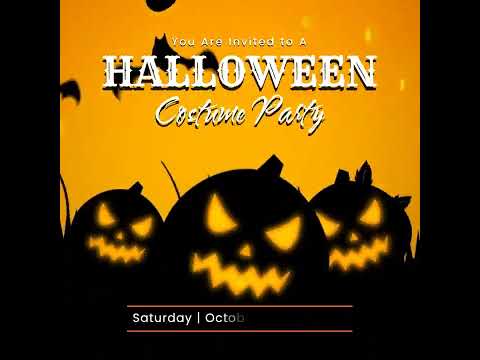 Free Happy Halloween Costume Party Invite Post Video Template (Customizable) - FlexClip