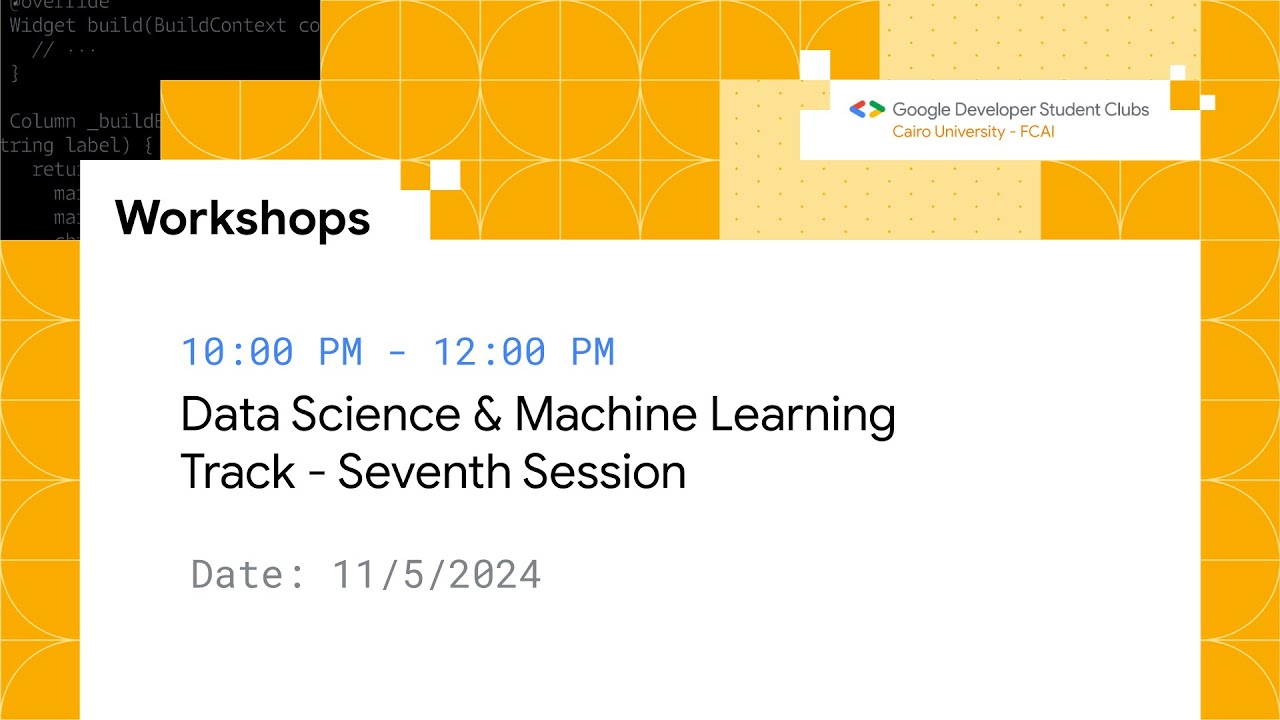 Data Analytics & Machine Learning Workshop - Session #7