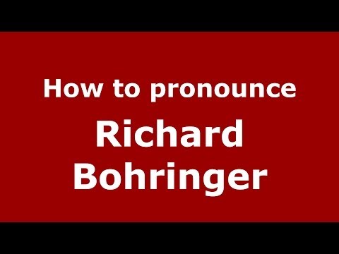 How to pronounce Richard Bohringer (French/France) - PronounceNames.com
