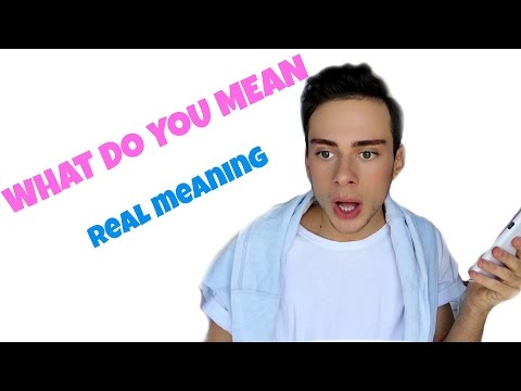 REAL MEANING OF JUSTIN'S 'WHAT DO YOU MEAN' ?!!