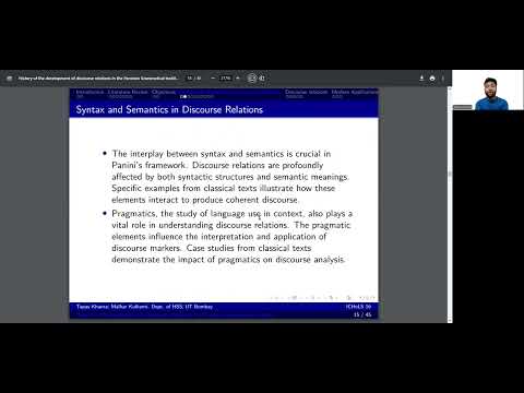 Video presentation by Tapas Khanra for the assessment