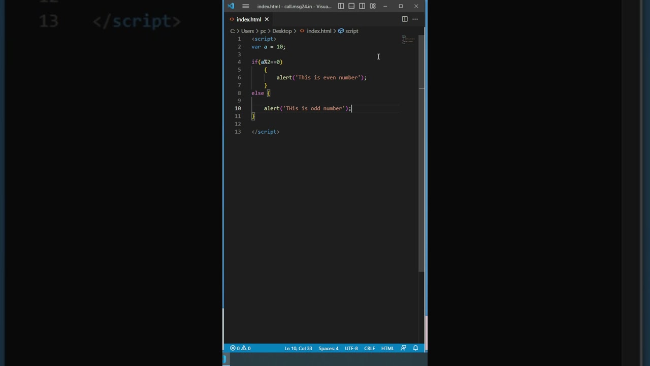 JavaScript Odd Or Even Program | Even Odd Program In JavaScript #javascript #javascripttutorials