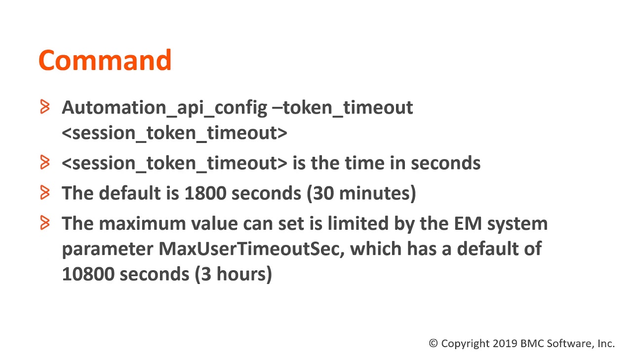 How to configure Automation API session timeout?