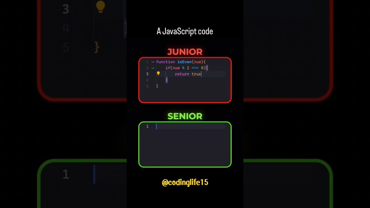 junior developer vs senior developer 🔥💯|| #coding #webdesign #programmer #javascript #program
