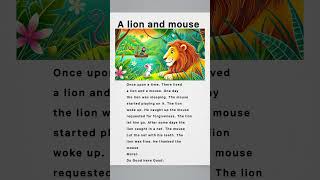 A lion and mouse || English moral story || #English short story ????
