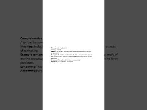 122 Comprehensive SAT preparation word TOP 500 SAT Words #learning #satwords #education