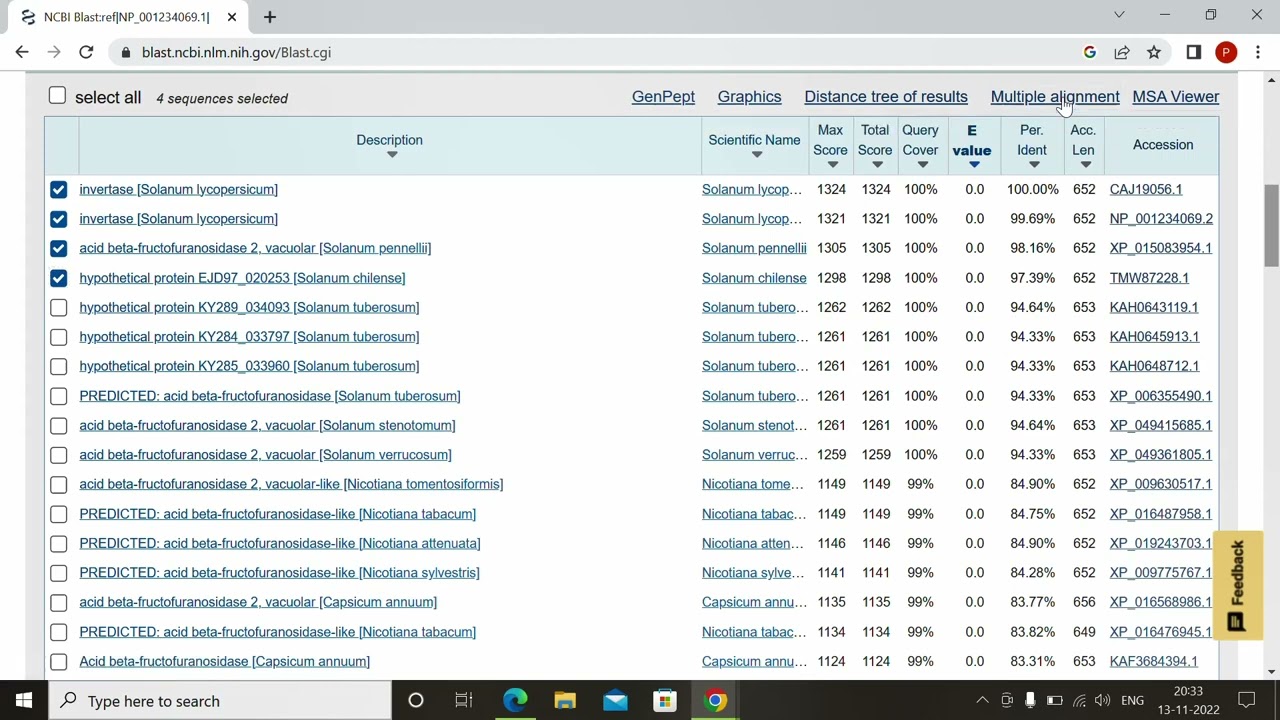 multiple sequence alignment by COBALT and Clustal