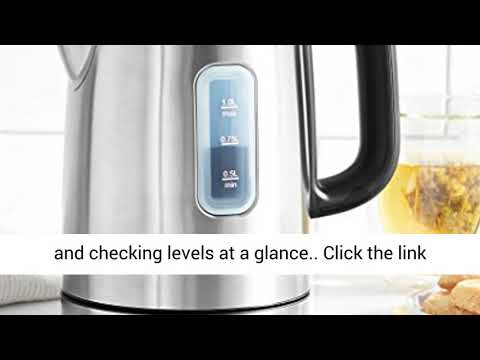 AmazonBasics Stainless Steel Portable Fast, Electric Hot Water Kettle for Tea and Coffee, 1 Liter