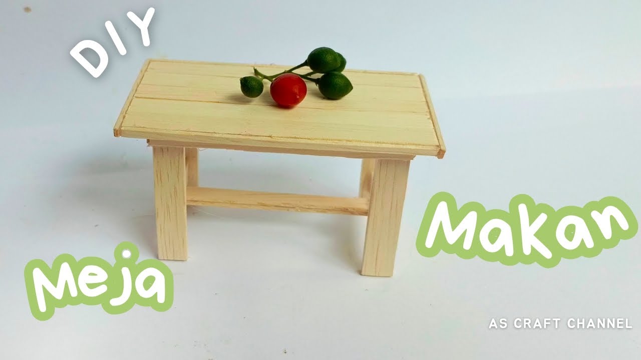 Cara Membuat Miniatur Meja Makan dari Stik Es Krim | Kerajinan Stik Es Krim