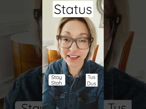 How to Pronounce the STATUS - #SHORTS Quick English Pronunciation Mini Lesson