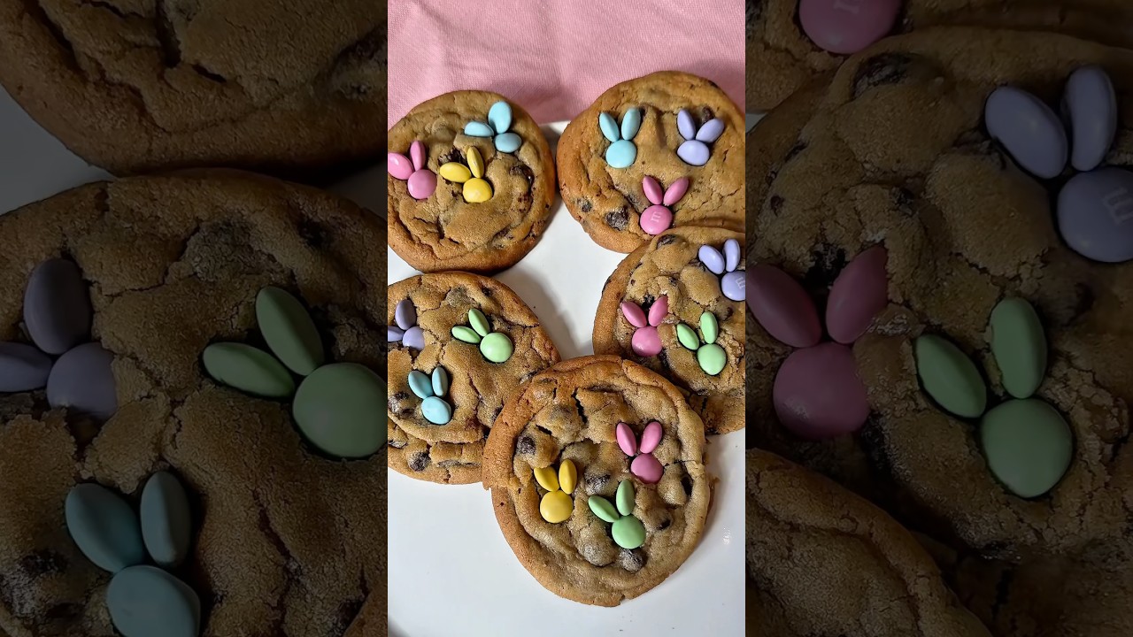 quick and easy easter bunny cookies #cookies #easyrecipe #dessert #treats #easter
