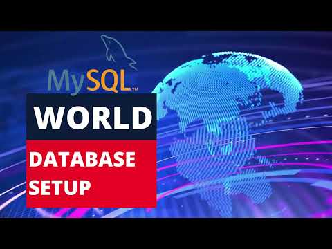 MySQL world database setup