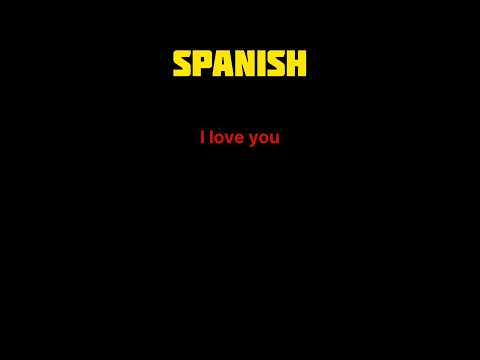 how to say i love you in Spanish