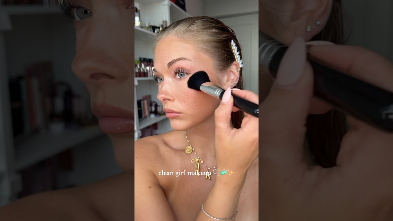 clean girl makeup routine 🫧🧼🎀 #cleangirlmakeup #makeupinspo