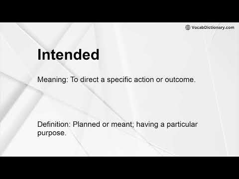 Intended Meaning