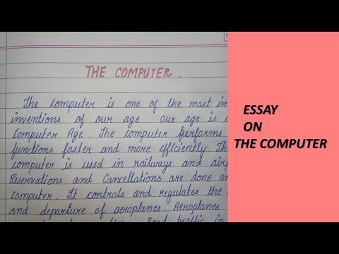 Write an essay on My Computer in English| Essay Writing| Short Essays|