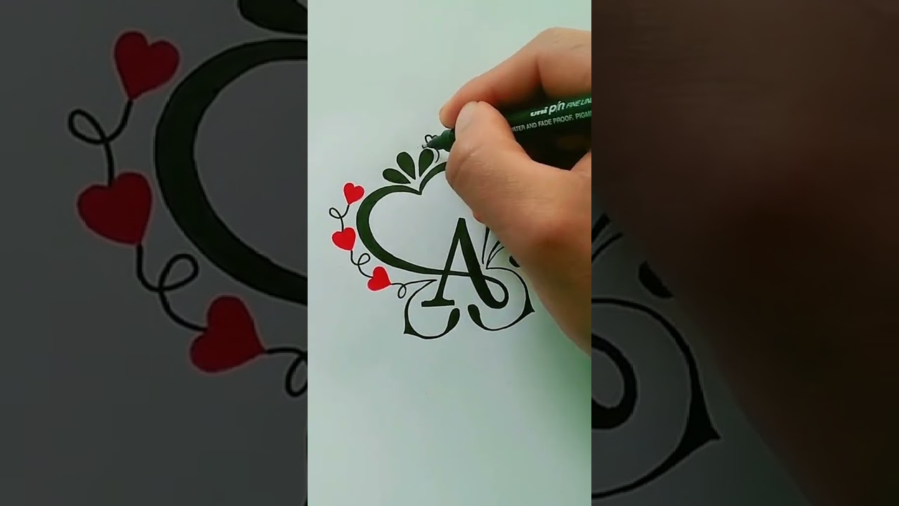 #art Inicial A #amor#amistad#inicialA#A#letraA#arte#dibujo#corazón   letra A
