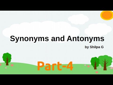 Synonyms & Antonyms in Telugu (Part 4)