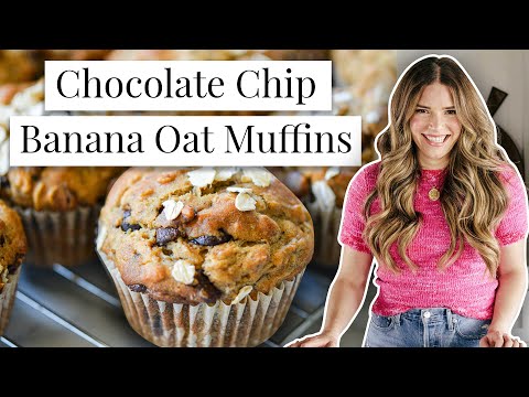 How to Make Chocolate Chip Banana Oat Muffins (The BEST Muffin Recipe Ever!)