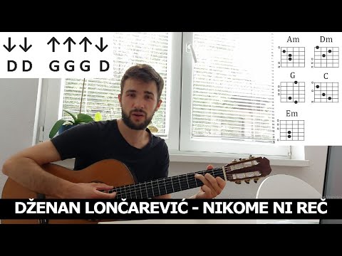 Dženan Lončarević - Nikome ni reč | Lekcija za gitaru (Ritam i Akordi)
