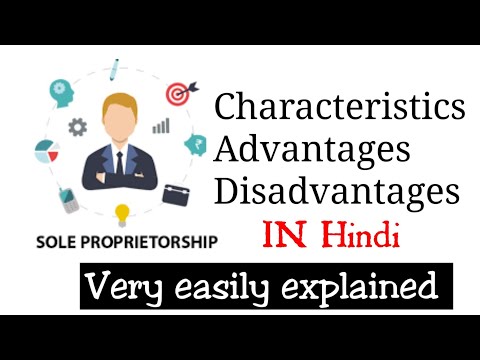 Sole Proprietorship | Sole Proprietarship Business |Forms of Business | In Hindi