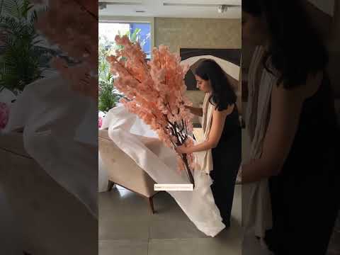 Cherry Blossom Artificial Tree for Luxury Homes | Peach, Pink & White Spring Decor by La Muse