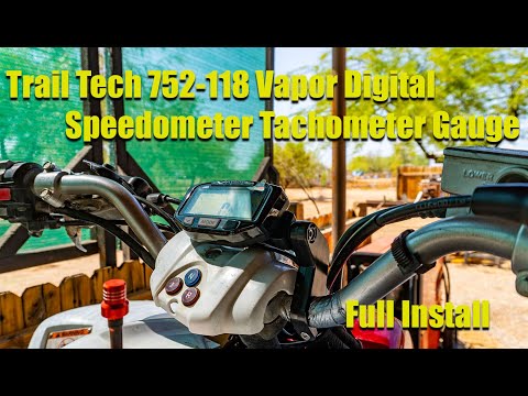 Trail Tech 752-118 Vapor Digital Speedometer Tachometer Gauge (Full Install)