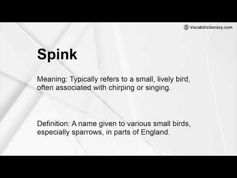 Spink Meaning