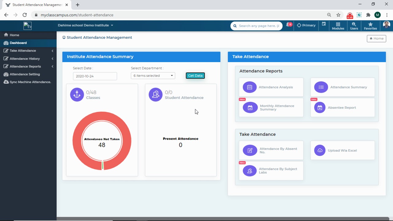 Student Attendance Dashboard - Web