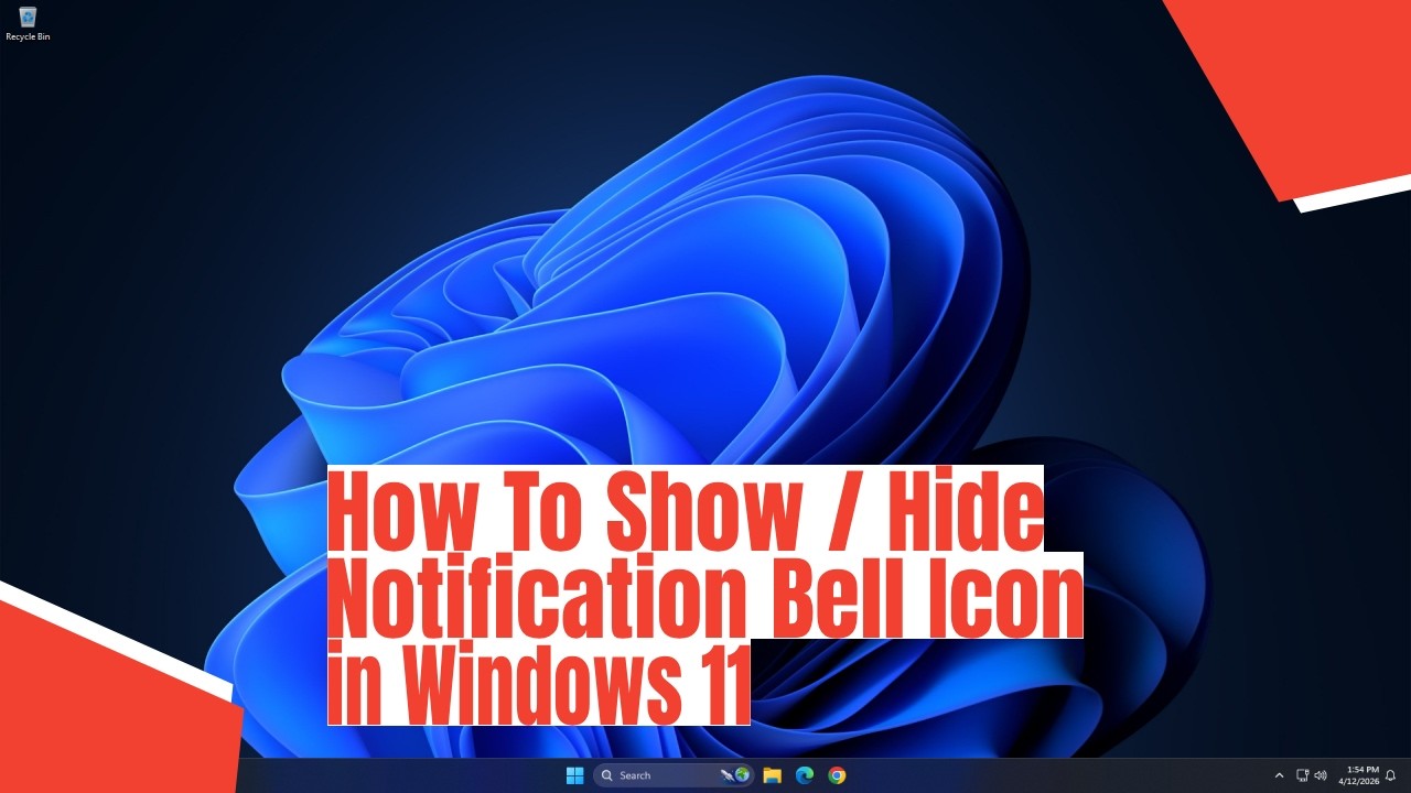 How To Show / Hide Notification Bell Icon in Windows 11