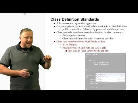 Class Definition Standards