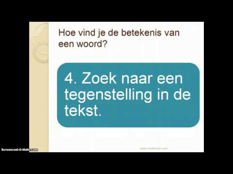 Woordenschat: woordbetekenissen vinden in een tekst