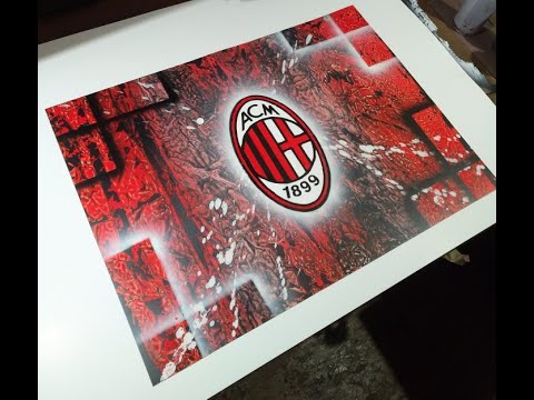 AC Milan logo- SPRAY PAINT ART By Artendist