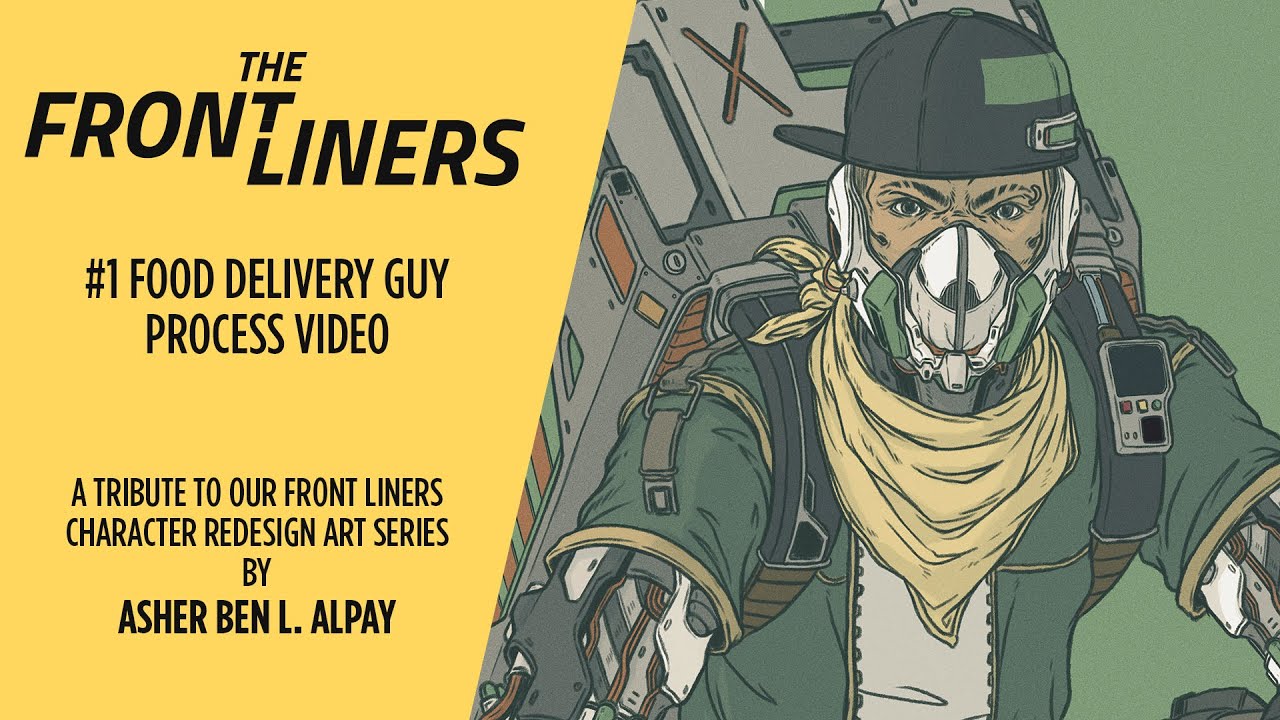 The FRONT LINERS Grab Food Cyberpunk Character Design/Illustration Process