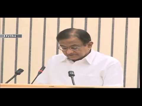 Finance Minister P. Chidambaram at National Editors' Conference on Social and Infrastructure Issues
