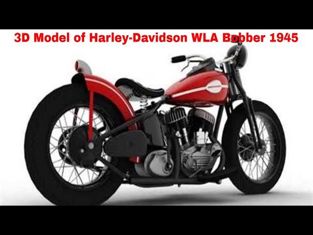 Harley-Davidson WLA Bobber 1945 3D Model - FlatPyramid
