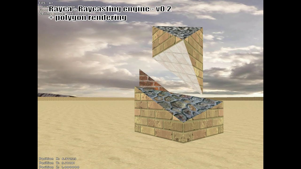 Rayca - most advanced raycasting engine (voxel models, multilevel maps, polygons)