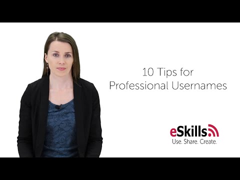 Ten Tips for Professional Usernames