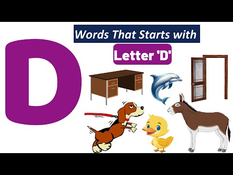 Words That Start with Letter D | Phonics letter D | D words | Phonics | Words from letter D