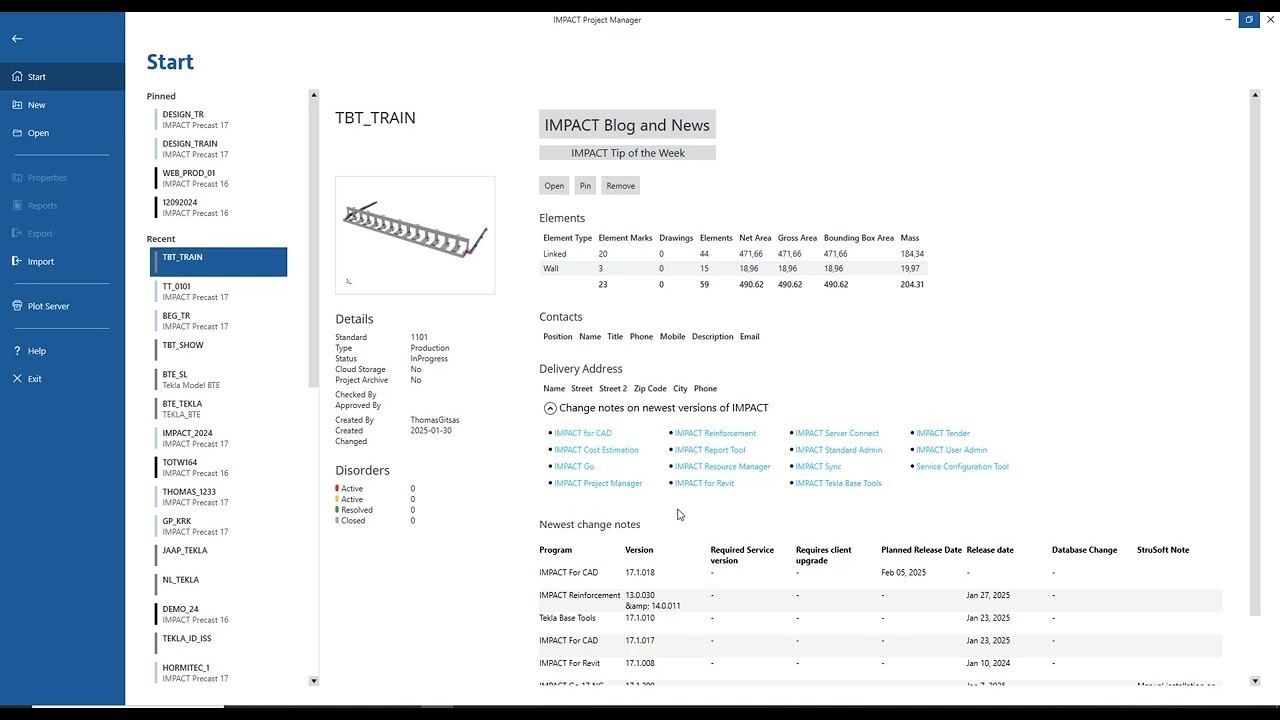 IMPACT TEKLA BASE TOOLS TUTORIAL 17.X - Hand in Hand with Thomas - Linking your Precast Projects