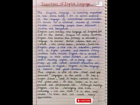 Essay on the importance of english language l speech on importance of english language l essay