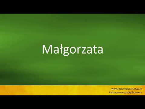 How to pronounce "Malgorzata". (Polish)