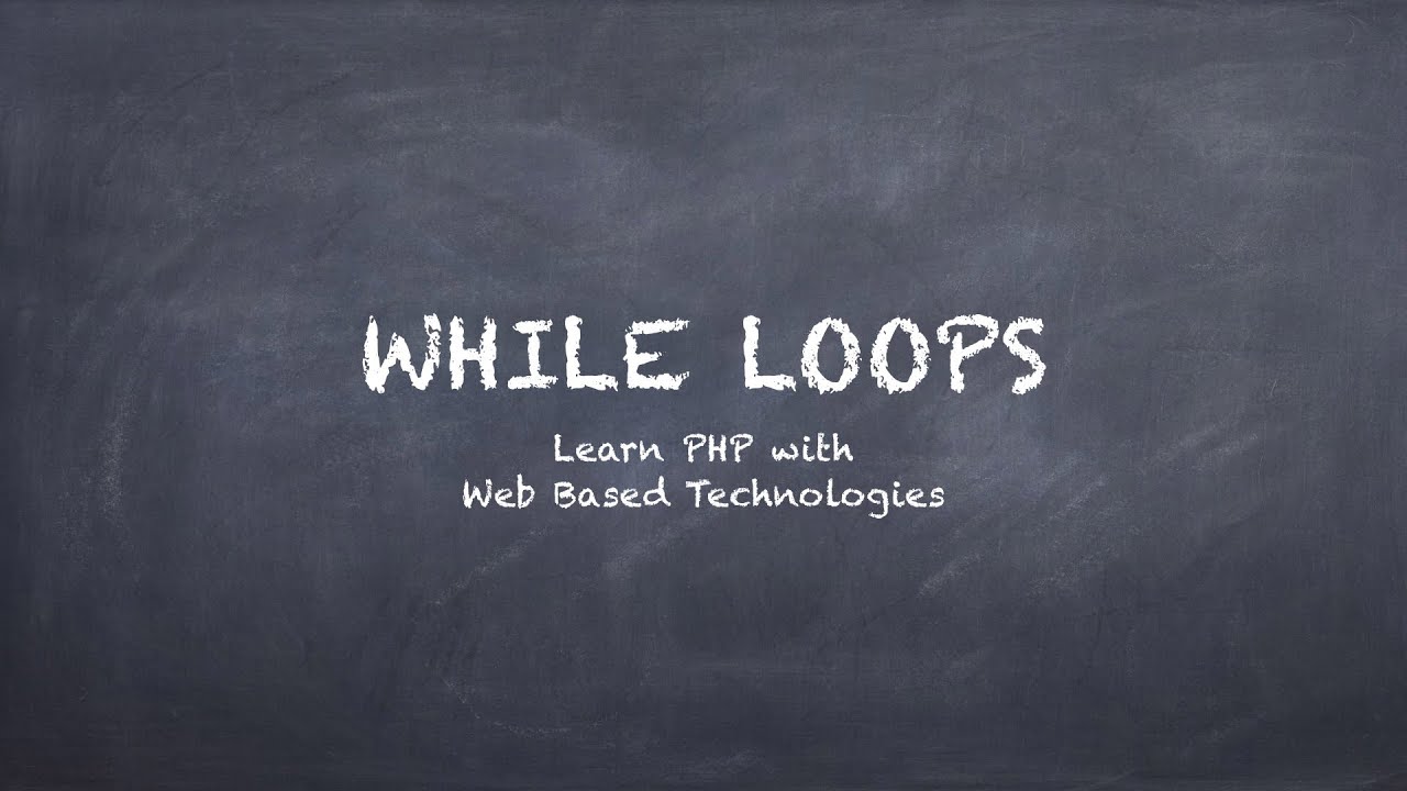 PHP How To: Iteration with While loops
