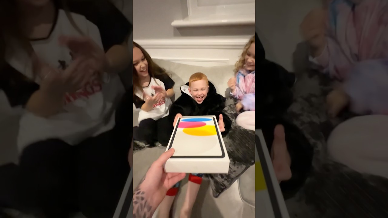 Surprising him with a new iPad ❤️ #jonathanjoly #shorts #daughter ￼